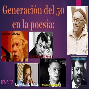 Poesia generacion del 50 | PPTX