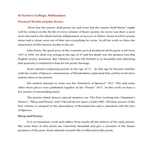 Poetical works of john keats | PDF