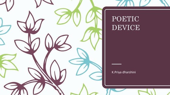 Literary devices | PPTX | Poetry | Books and Literature