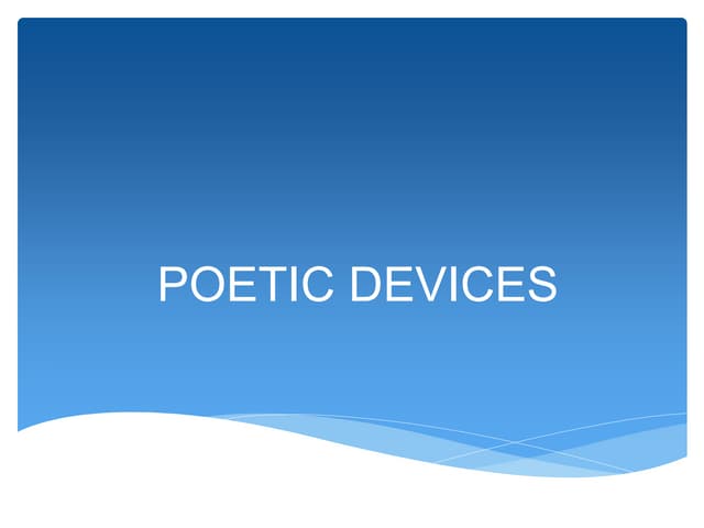 Presentation (3).pptx on poetic devices. | PPTX