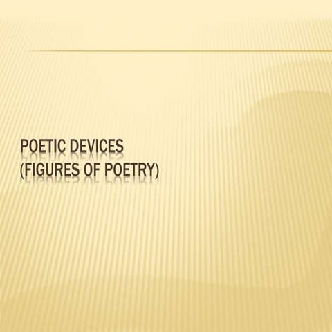 Poetic devices | PPTX