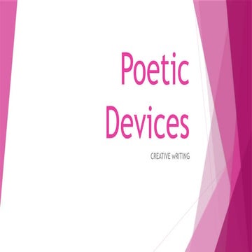 PRESENTATION ON CREATIVE WRITING: Poetic Devices.pptx