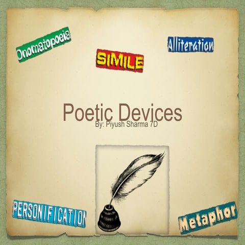 Poetic devices (1) | PPTX | Poetry | Books and Literature