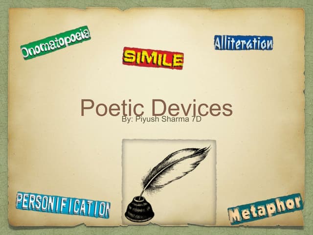 Presentation (3).pptx on poetic devices. | PPTX