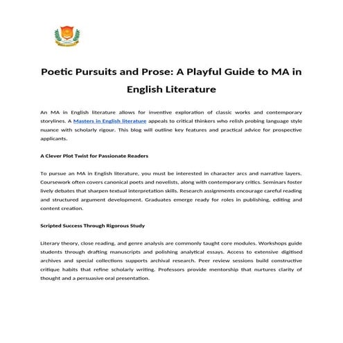 Poetic Pursuits and Prose A Playful Guide to MA in English Literature.docx