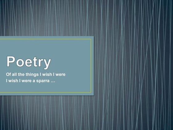 5th grade poetry unit | PPT