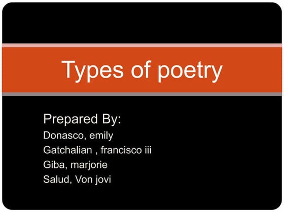 Dramatic poetry | PPT