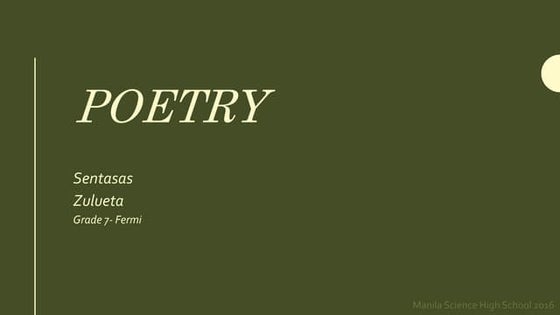 Types Of Poetry | PPT