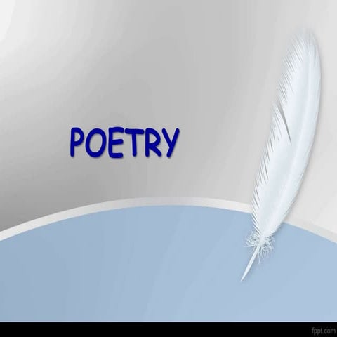Elements of Poetry | PPT