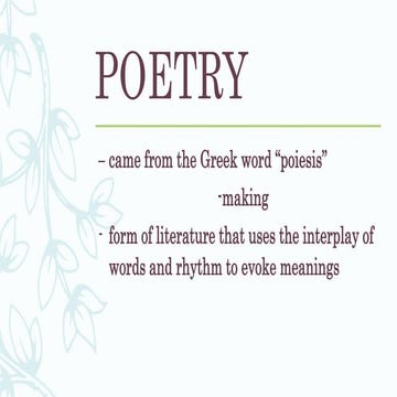 Poetry | PPT