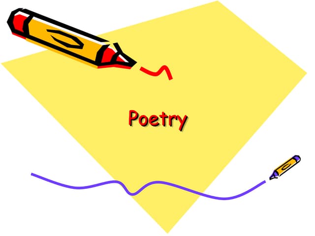Introduction to poetry | PPTX