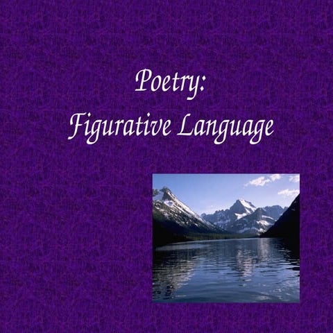 Exploring Figurative Language in Poetry: Simile, Metaphor, and More | PPT