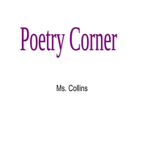 Poetry Corner | PPT