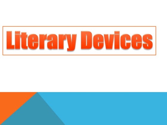 Literary devices | PPT
