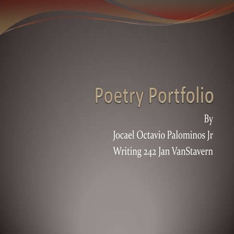 Poetry Portfolio | PPTX