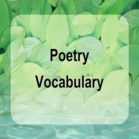 poetry-vocabulary.ppt