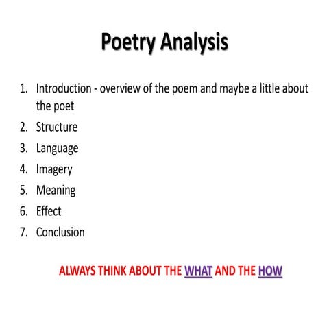 Poetry Analysis | PPTX