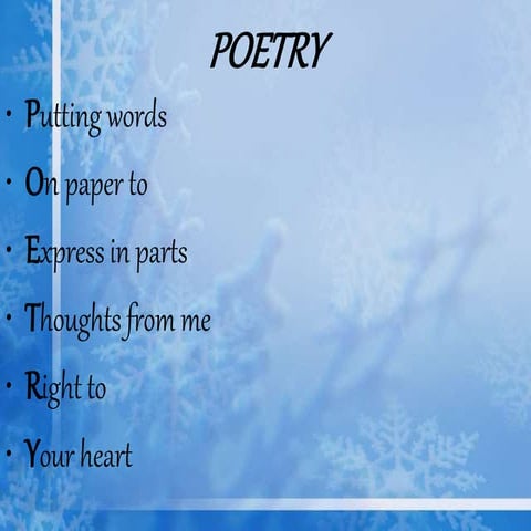 Poetry and poetic devices | PPT