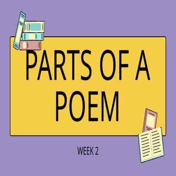 Poetry and Poetic Devices English Presentation in Yellow Purple Lined ...