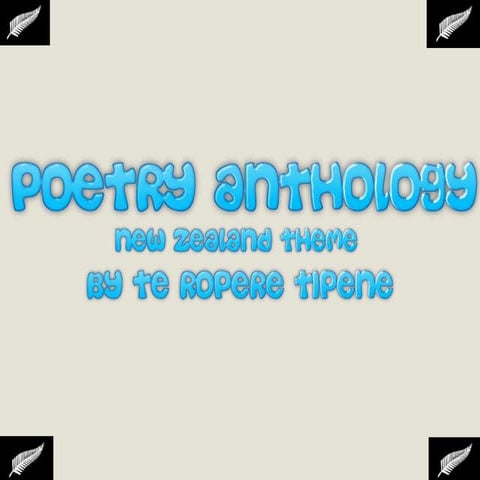 Poetry Anthology | PPTX