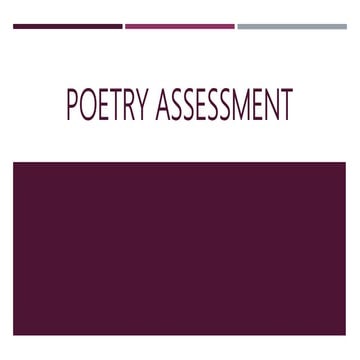 Poetry assessment | PPTX