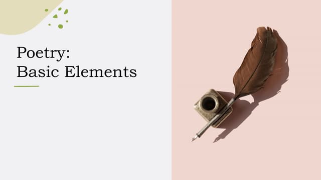 TYPES OF POETRY: LYRIC, NARRATIVE, DRAMA | PPTX