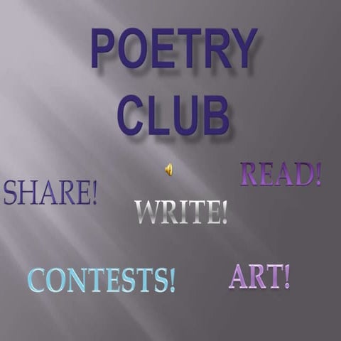Poetry club | PPTX