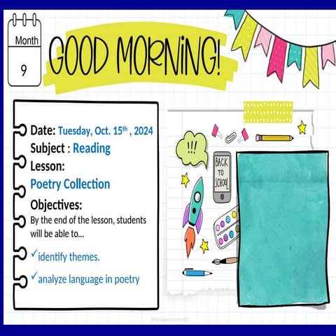 Poetry collection english reading selection | PPT | Education