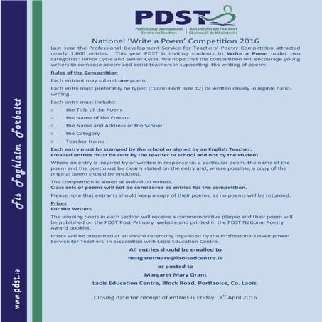 Poetry competition 2016 flyer | PDF