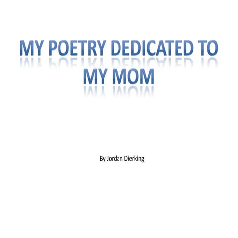 Poetry dedication | PPTX
