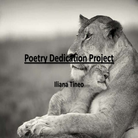 Poetry dedication project | PPT
