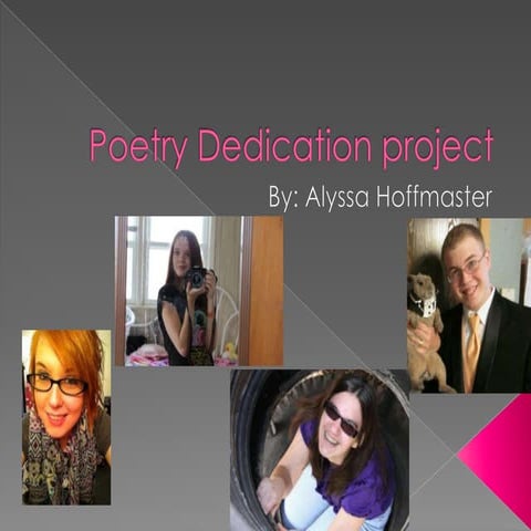 Poetry dedication project | PPT
