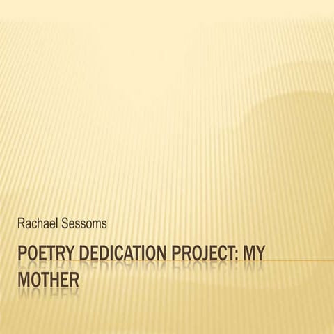 Poetry Dedication Project | PPTX