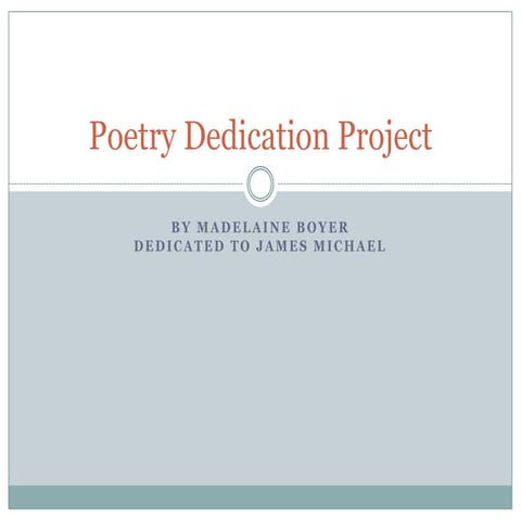 Poetry dedication project | PPTX