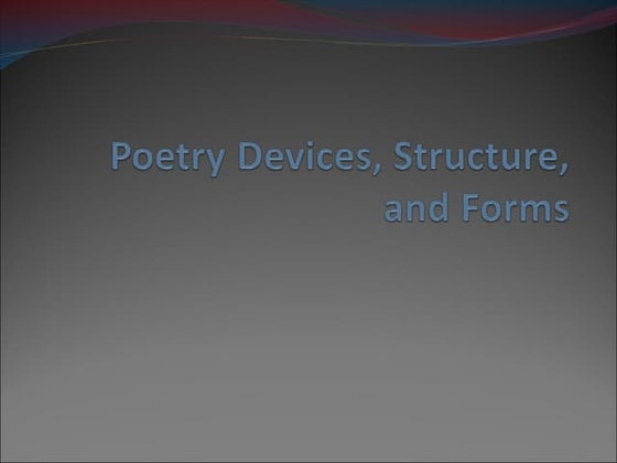 Poetic devices ppt | PPT