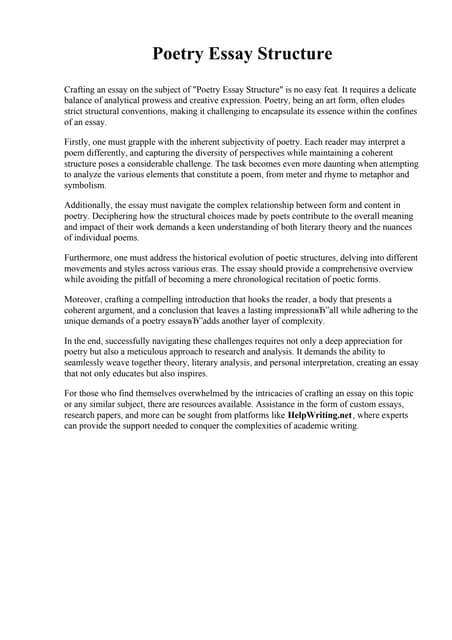 Poetry Essay Examples.pdf | Homework and Study | Education