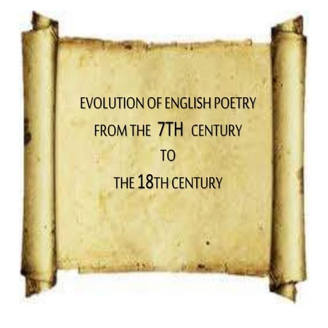 English poetry/Poetry evolution in England | PPTX
