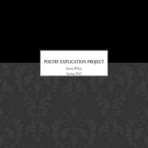Poetry project | PPTX