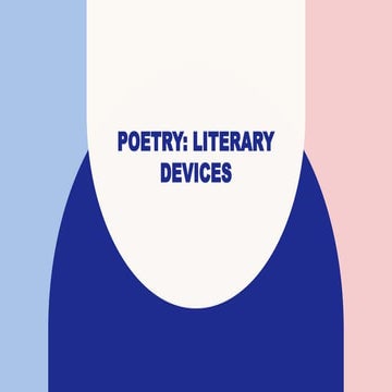 Poetry Literary Devices For Grade 9 students | PPTX