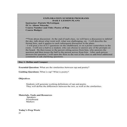 Poetry of rap_finalized_lesson_plans | PDF