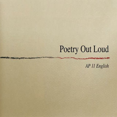Poetry out loud | PPT