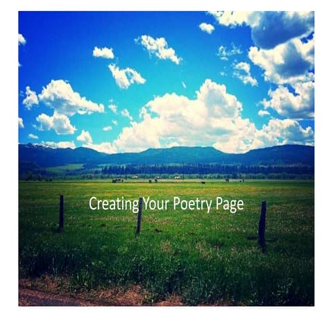Poetry page creation instructions | PPTX