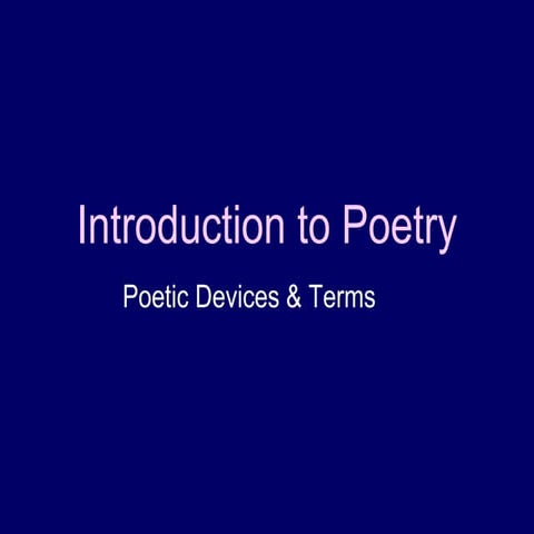 Poetry | PPT