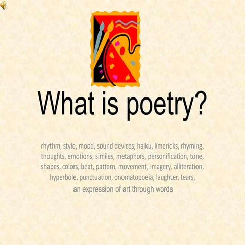 Poetry Powerpoint 2 | PPTX