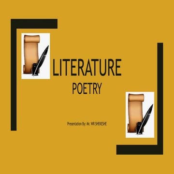Poetry PP.pptx | Poetry | Books and Literature