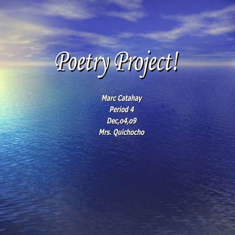 Poetry Project! | PPT