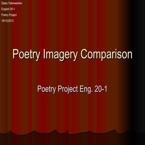 Poetry Imagery Comparison | PPT