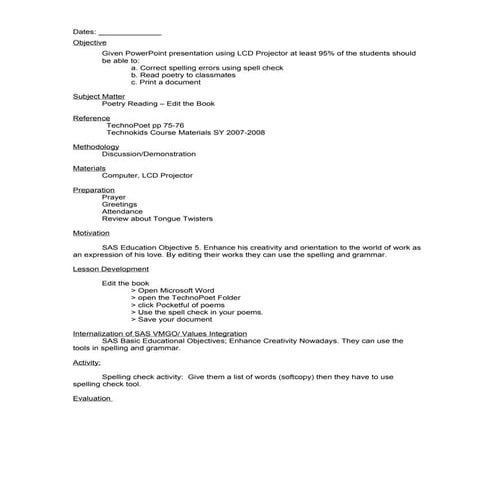 Poetry Reading ( Editing The Book) | DOC