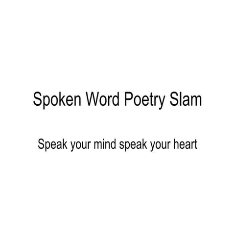 Poetry Slam | PPT