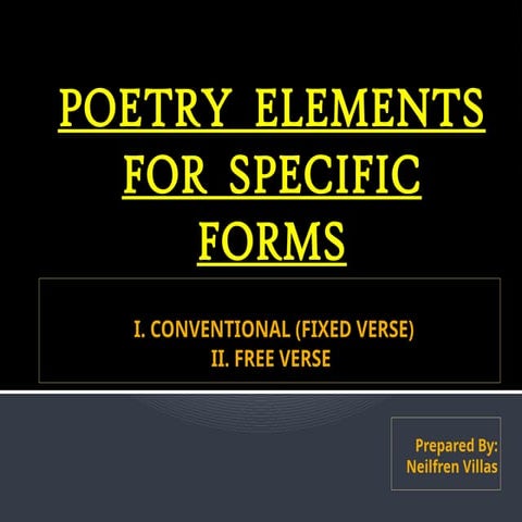 reading and writing poetry -POETRY SLIDE | PPTX